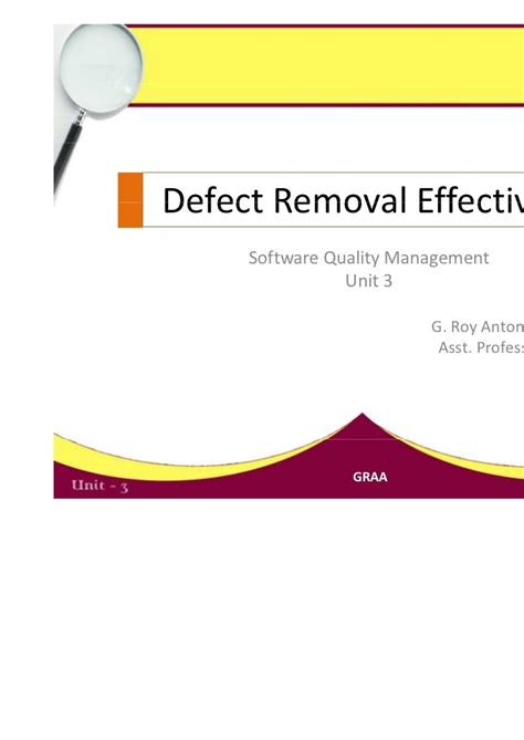 Defect Removal Effectiveness