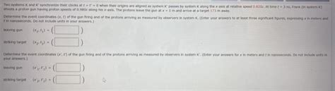 solved the systems and synchronize their clocks at to when