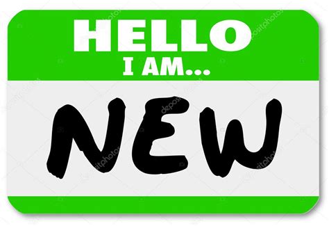 Hello I Am New Nametag Sticker Rookie Trainee Stock Photo By Iqoncept 25225685