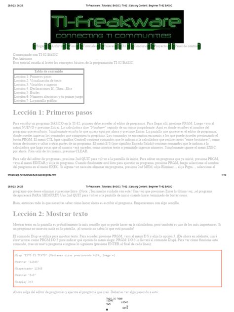 ti freakware tutorials basic ti 82 calc org content