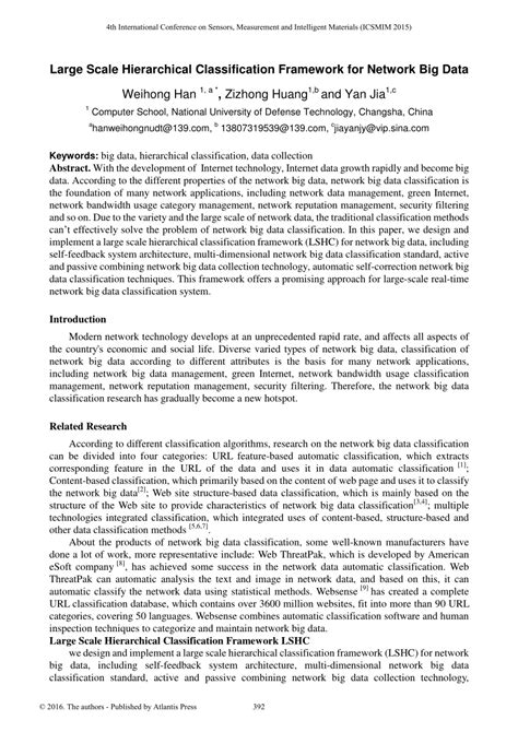 pdf large scale hierarchical classification framework for network big