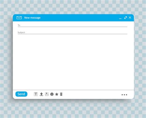 Premium Vector Email Window Interface Template Mail Message