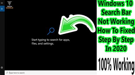Windows 10 Search Bar Not Working Youtube