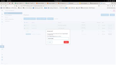 deleting multiple clusters confirmation could be more generic · issue