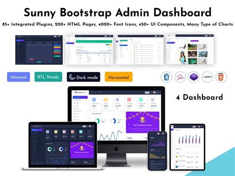 Sunny Bootstrap Admin Dashboard HTML Template Dashboard Template Admin Html Templates