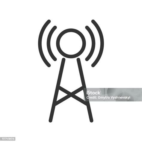 라디오 타워 개요 Ui 웹 아이콘입니다 흰색 배경에 격리 된 웹 모바일 및 사용자 인터페이스 디자인을위한 라디오 타워 벡터 아이콘 0명에 대한 스톡 벡터 아트 및 기타