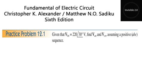 Practice Problem 12.1 ||Fundamentals of Electric Circuits || Alexander & Sadiku || 6 Edition ...