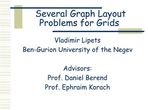 Ppt Several Graph Layout Problems For Grids Powerpoint Presentation