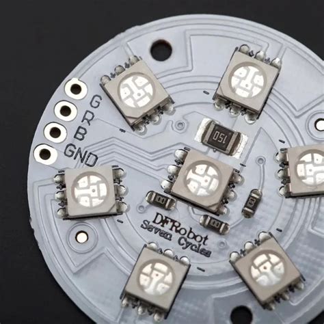 Dfrobot Compatible Arduino Rgb Full Color Light Disc With Seven Artistic Shaped Lights That Can