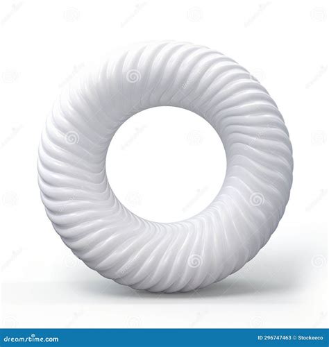 C White Circling Ring Hyperbolic Expression In Toy Like Proportions Stock Illustration