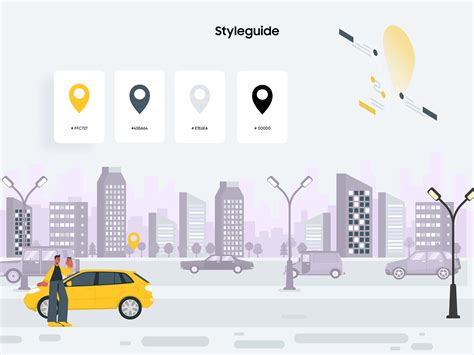 taxi booking app ui kit on behance