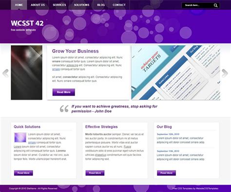 Free Wcsst 42 Website Template Free Website Templates Html5 And Css