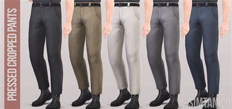 Sims 4 Get To Work Cropped Pressed Pants For Simtanico