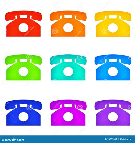 Color telephones stock illustration. Illustration of code - 15709869