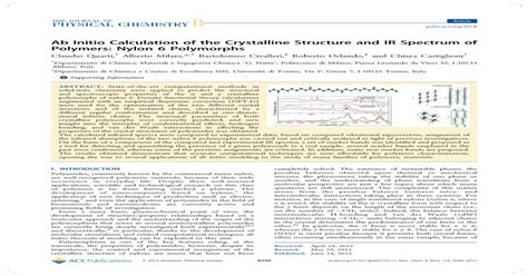 Ab Initio Calculation Of The Crystalline Structure And Ir Spectrum Of