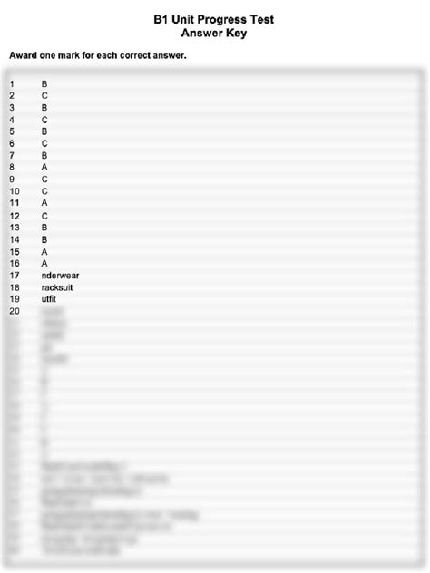 b1 progress test unit 4 answer key pdf