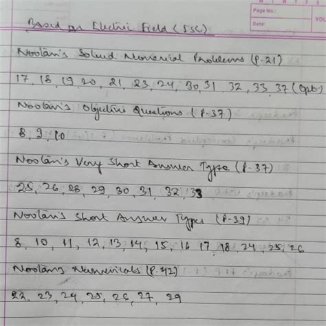 Electric Field Isc Physics Assignment Teachmint