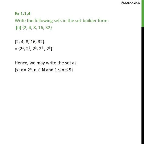 Ex Write In Set Builder Form I