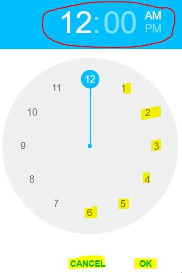 Ngx Material Timepicker Change The Numbers AM PM Buttons Text As Part Of Localization
