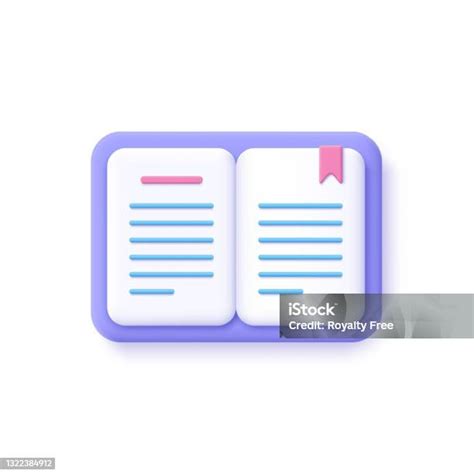 책 잡지 일기 아이콘 교육 개념 3d 벡터 그림입니다 책에 대한 스톡 벡터 아트 및 기타 이미지 책 3차원 형태 열다 Istock