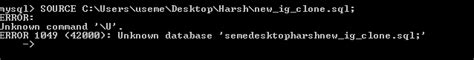 Mysql Trying To Run A Sql File In Wamp Using The Source Command But