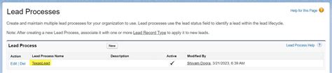 How To Create Lead Process In Salesforce