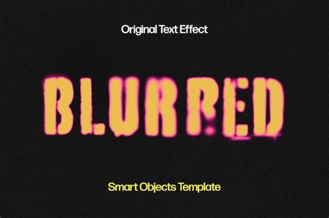 Premium PSD Psychedelic Blur Text Effect