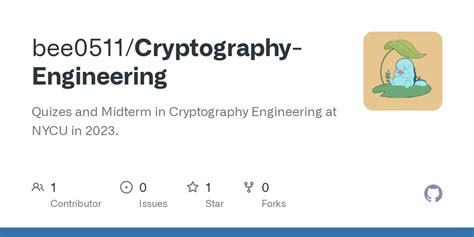 Cryptography Engineeringquiz1110550164pdf At Master · Bee0511cryptography Engineering · Github