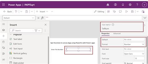 Sqrt Function From Power Fx Using Power Apps