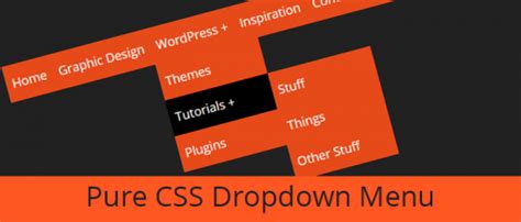dropdown menu css как сделать