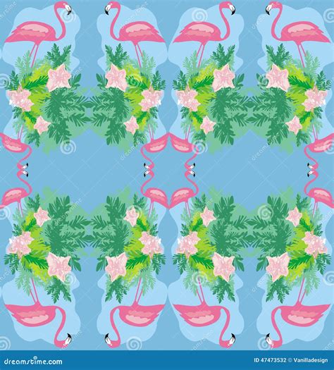 Seamless Flamingo Bird Pattern Stock Vector Illustration Of Fashion