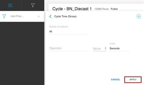 filtering data table results