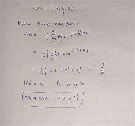 Solved Using The Convolution Property Of The Fourier Transform