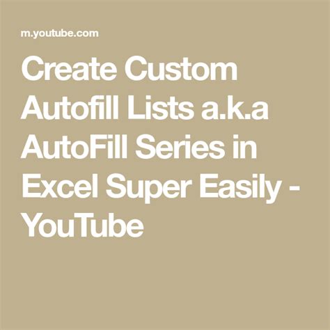 Create Custom Autofill Lists Aka Autofill Series In Excel Super Easily