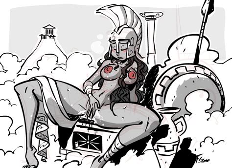 Rule Athena Blush Breasts Eyes Closed Federico Greek Mythology Masturbation Mythology