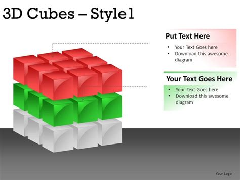 3d cubes style 1 powerpoint presentation slides templates powerpoint
