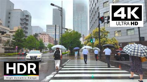 Tokyo 2024 - Toranomon 4K Rainy Walking Tour, Summer Japan｜4K HDR 60fps ...