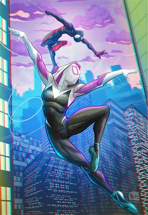 Miles Morales Miles Morales Человек паук Майлз Моралес Gwen