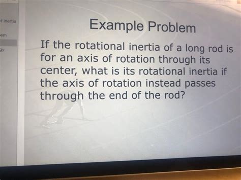 Solved Example Problem If The Rotational Inertia Of A Long Chegg