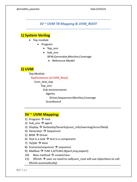 System Verilog And Uvm Mapping Uvm Root 1711457791 Pdf Computer