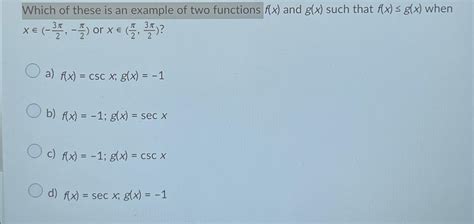 solved which of these is an example of two functions f x