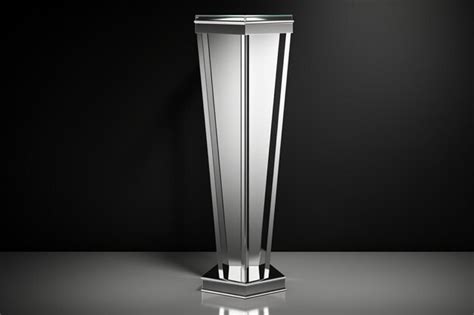 Premium Photo Angular Steel 3d Pedestal For Edgy Product Showcase On