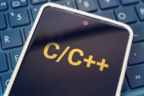 premium photo c programming language for mobile development concept