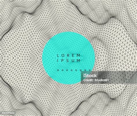 추상 과학 또는 기술 배경 그래픽 디자인입니다 네트워크 그림입니다 3 차원 격자 표면입니다 0명에 대한 스톡 벡터 아트 및 기타 이미지 Istock
