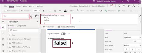 Read Powerapps Toggle Control Value Global Sharepoint