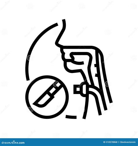 Tracheostomy Surgery Line Icon Vector Illustration 310578868