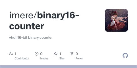 Github Imerebinary16 Counter Vhdl 16 Bit Binary Counter