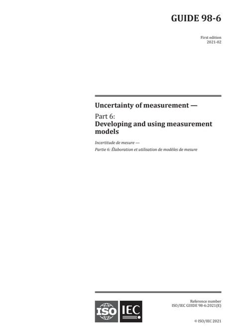 ISO IEC Guide Uncertainty Of Measurement Part