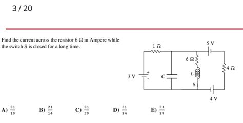 solved find the current across the resistor 6Ω in ampere