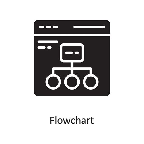 Flowchart Vector Solid Icon Design Illustration Cloud Computing Symbol On White Background Eps